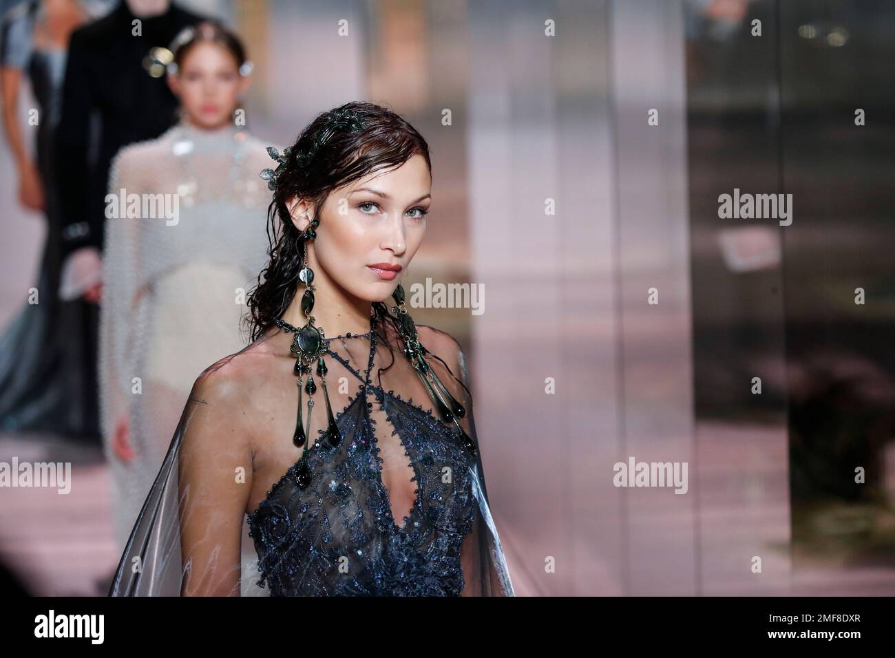 EDS NOTE NUDITY - Model Bella Hadid wears a creation for Fendi's Spring ...
