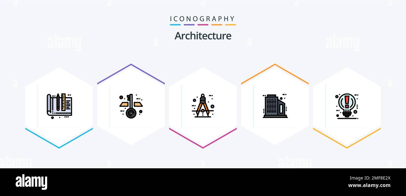 Architecture 25 FilledLine icon pack including idea. skyscraper ...