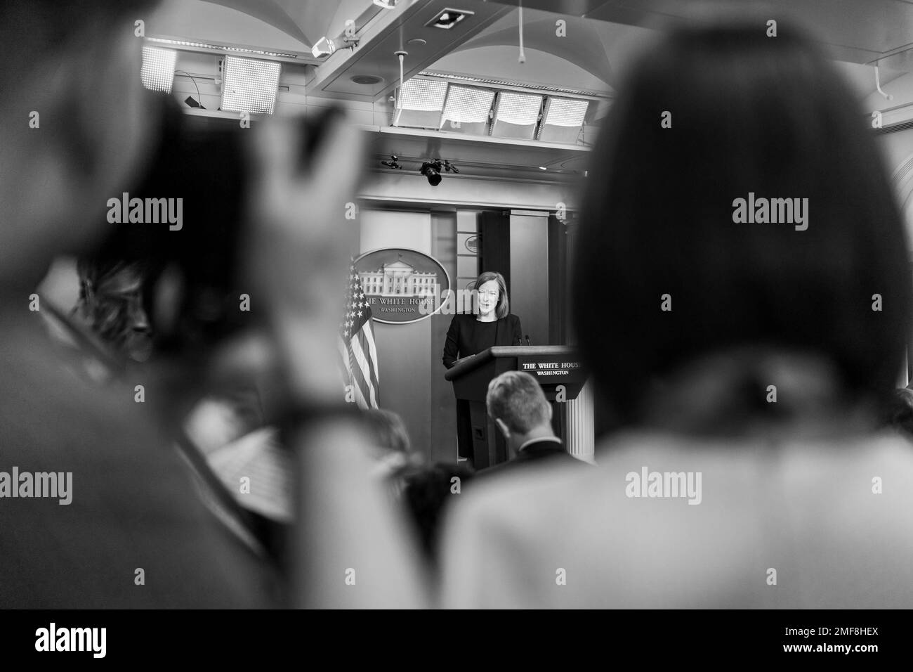 Reportage: Press Secretary Jen Psaki answers questions from members of ...