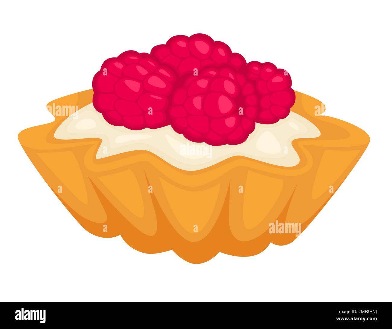 Tartlet with mousse and creamy cheese snack vector Stock Vector Image ...