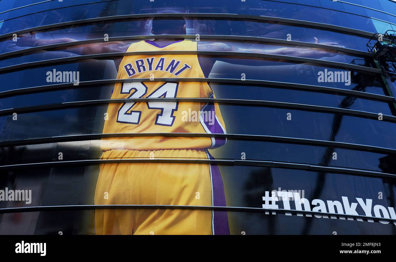 FILE - In this April 13, 2016, file photo, a giant banner ...