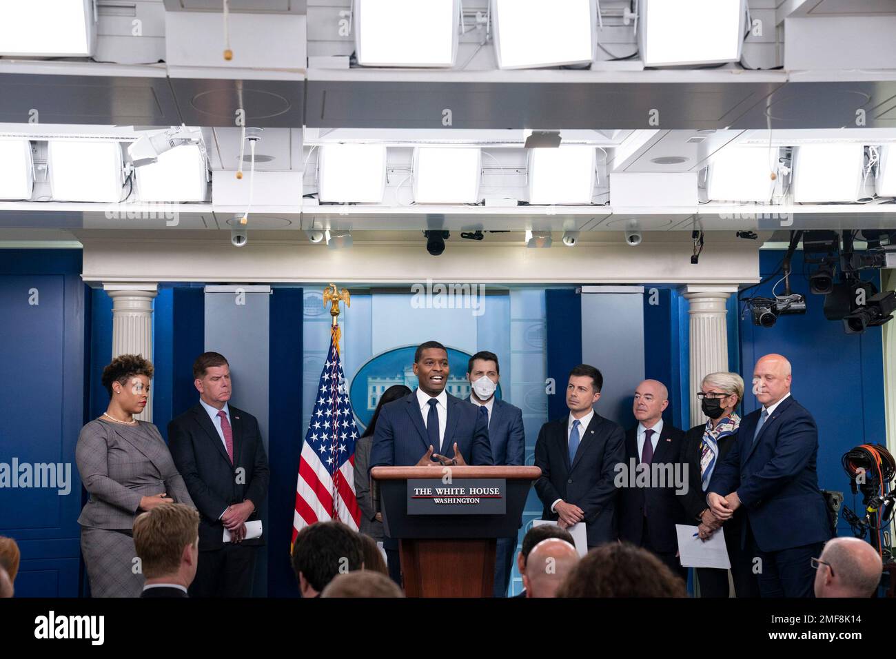 Reportage: EPA Administrator Michael Regan and other Cabinet members speak to reporters about ...