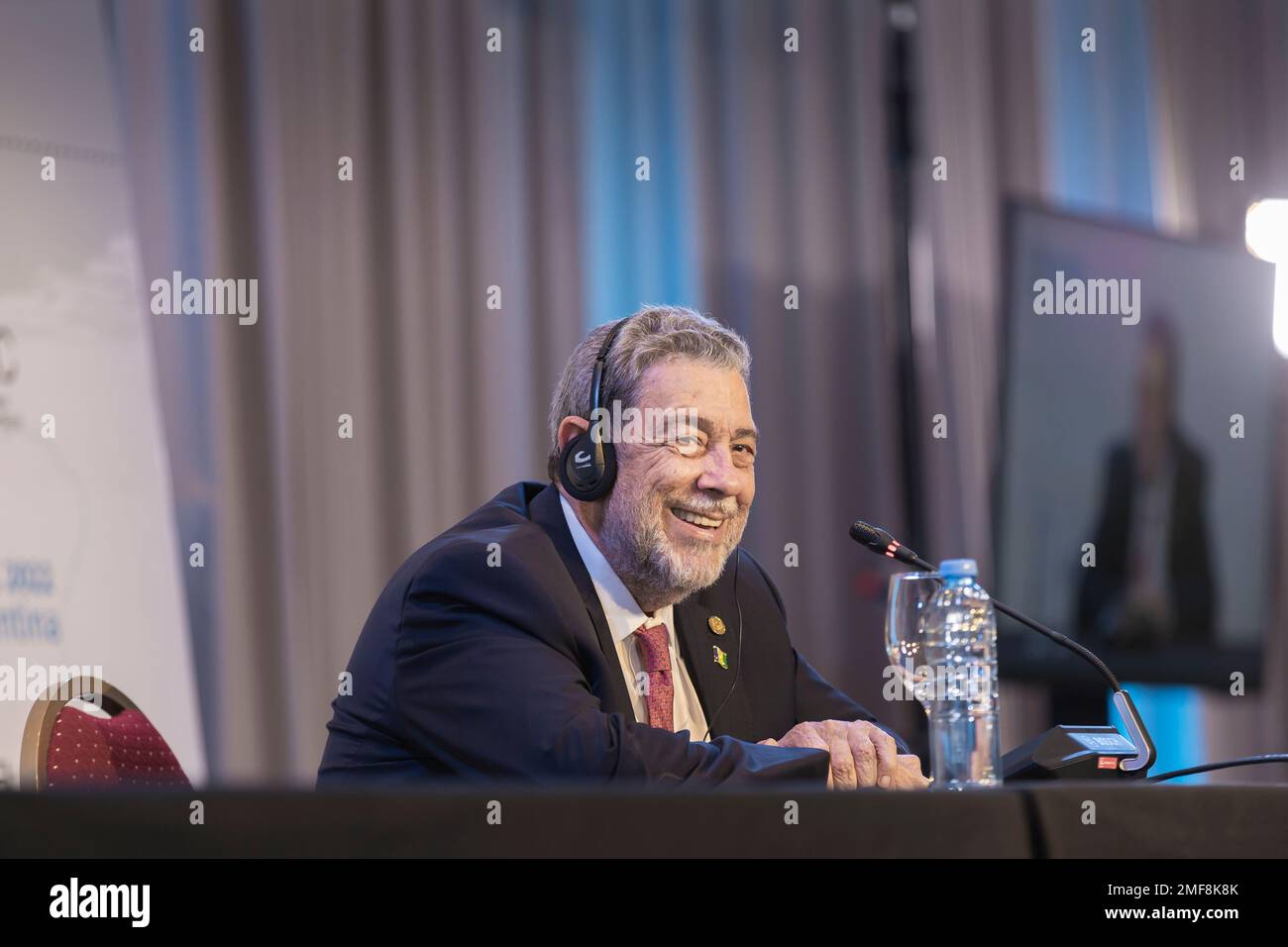 Buenos Aires, Argentina, 24th January 2023. Ralph Gonsalves, 4th Prime ...