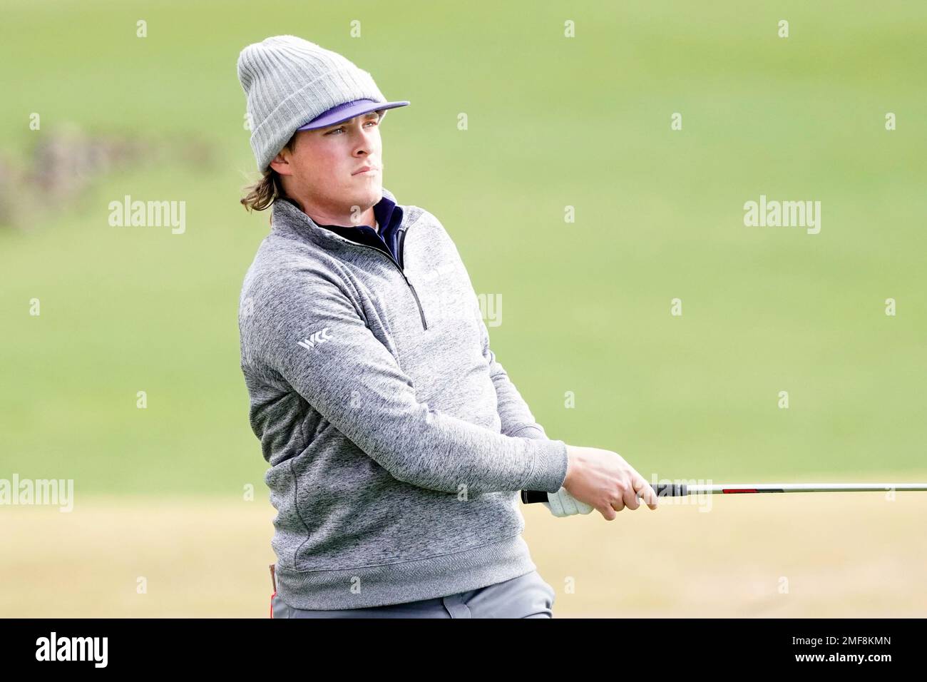 San Diego golfer Harrison Kingsley during an NCAA golf tournament on ...