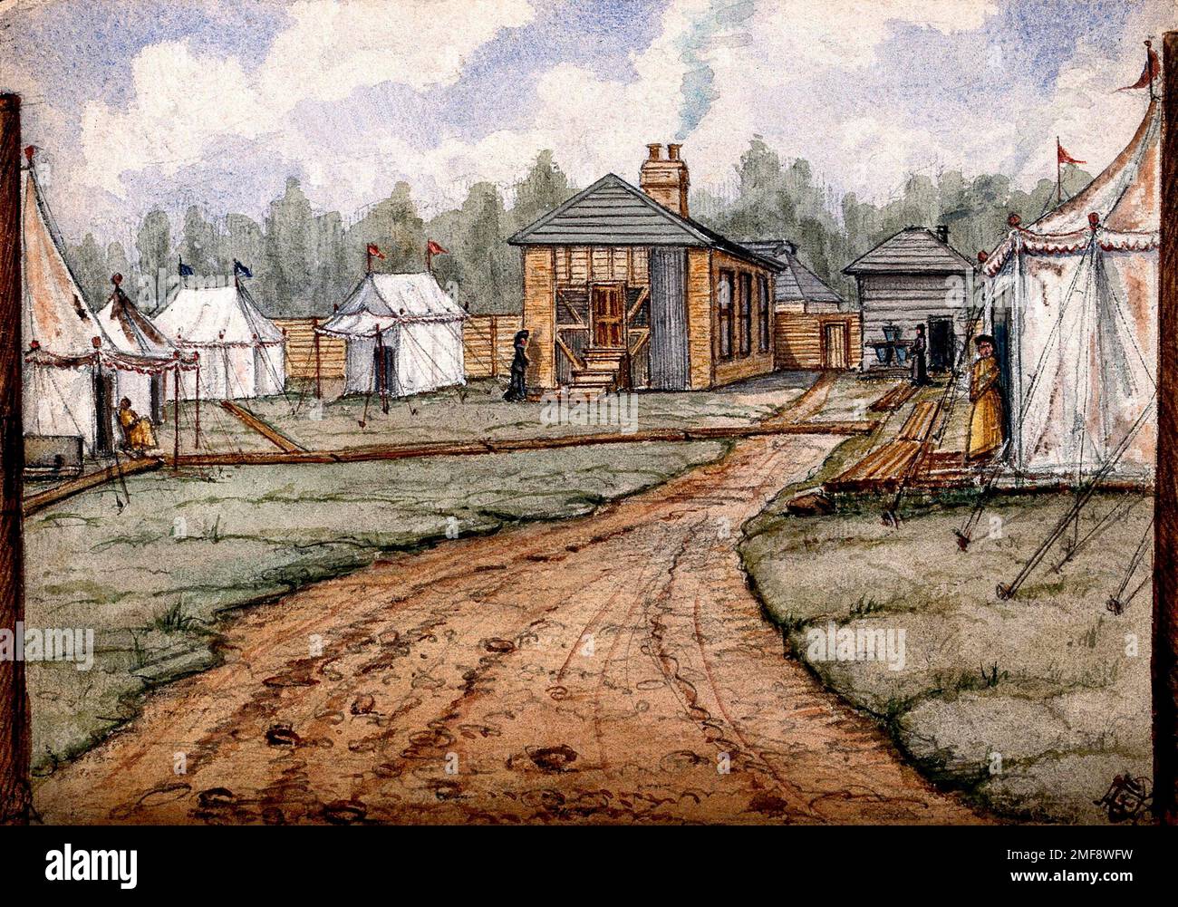 St Pancras Small Pox Hospital, 19th century illustration Stock Photo ...