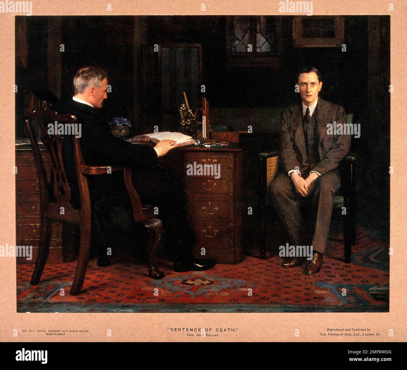 Sentence of death, 20th century painting Stock Photo - Alamy