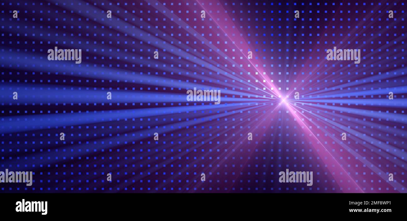 Abstract array of dots and light rays Stock Photo - Alamy