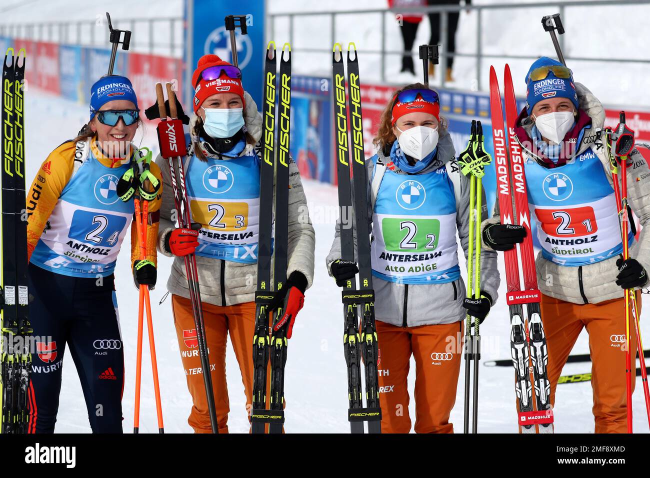 Germany's Franziska Preuss, from left, Denise Herrmann, Janina Hettich ...