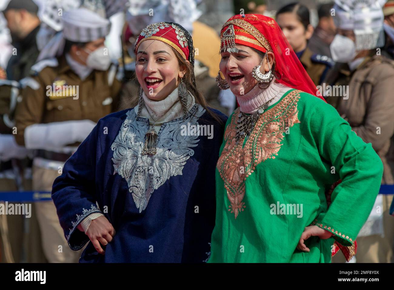 Kashmiri girls dance as they take part in full dress rehearsal for the ...