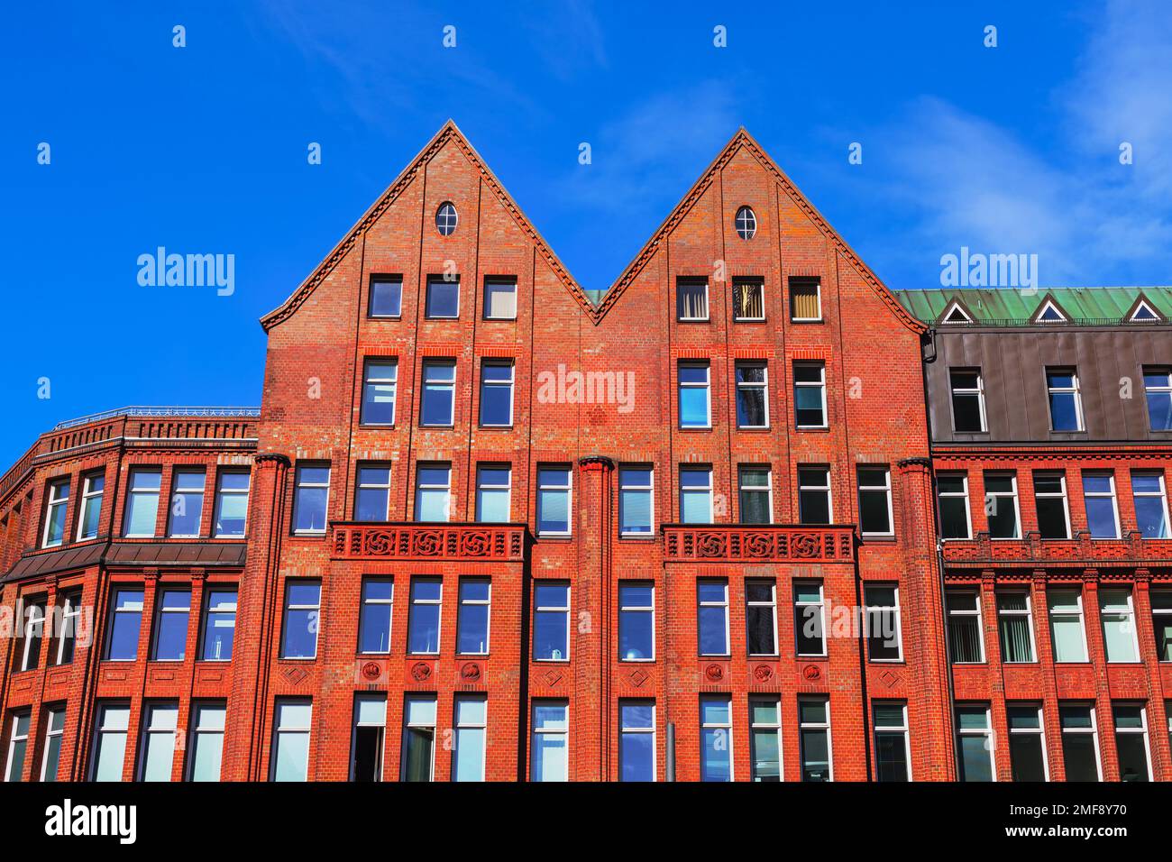 Red brick house facade . Germany Hamburg architecture Stock Photo - Alamy