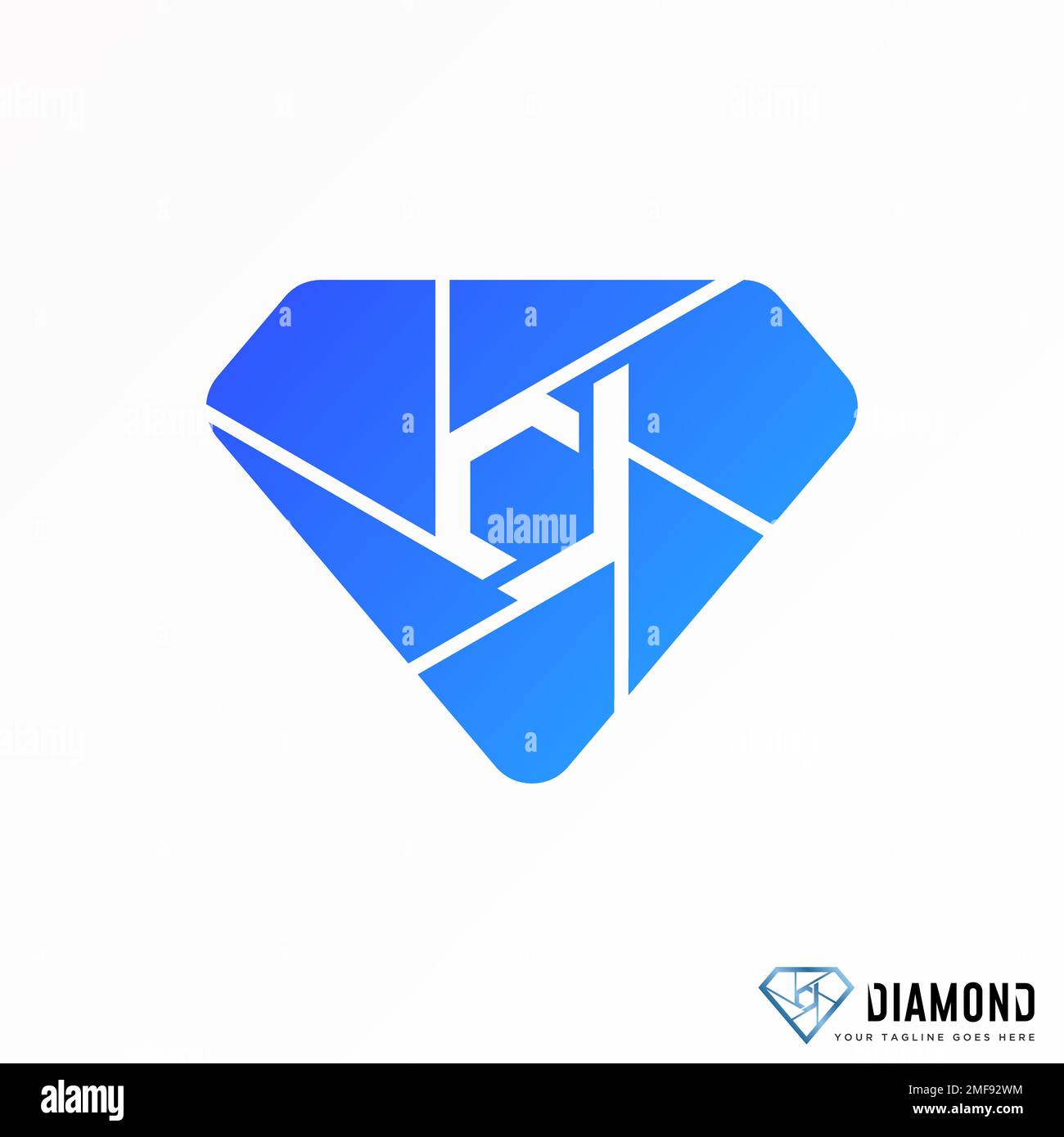 Letter or word DC font in line diamond with lens camera image graphic icon logo design abstract ...