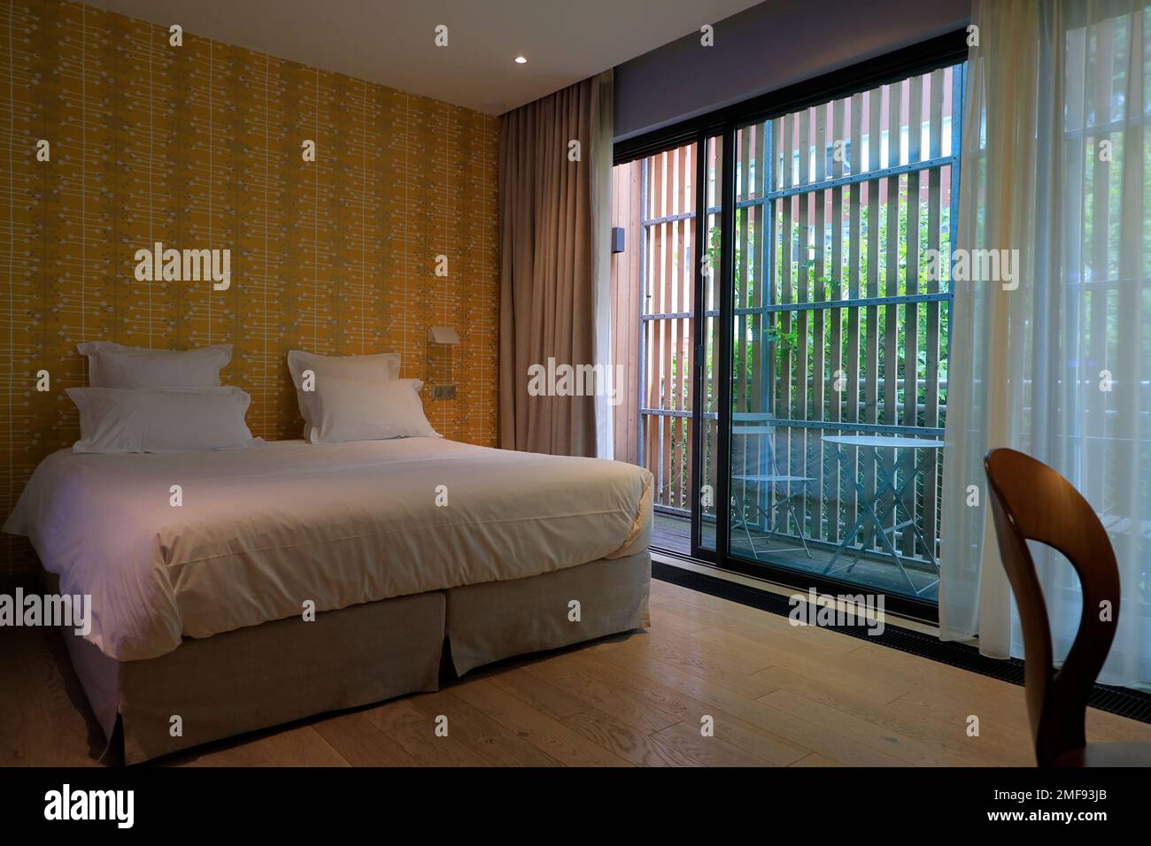 The interior view of the guest room of Eden Lodge a zero-carbon ...