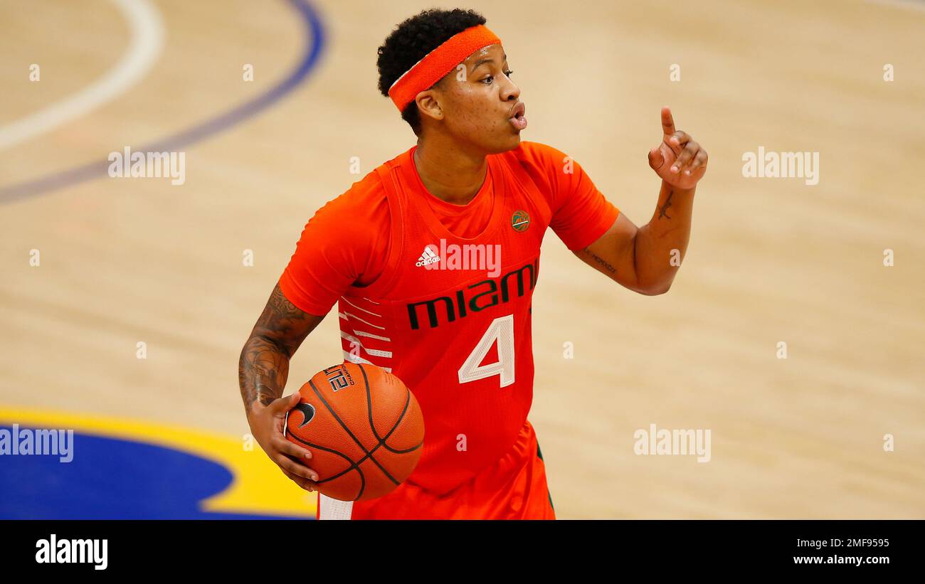 Endia Banks (4) of the Miami Hurricanes in action against Pittsburgh ...