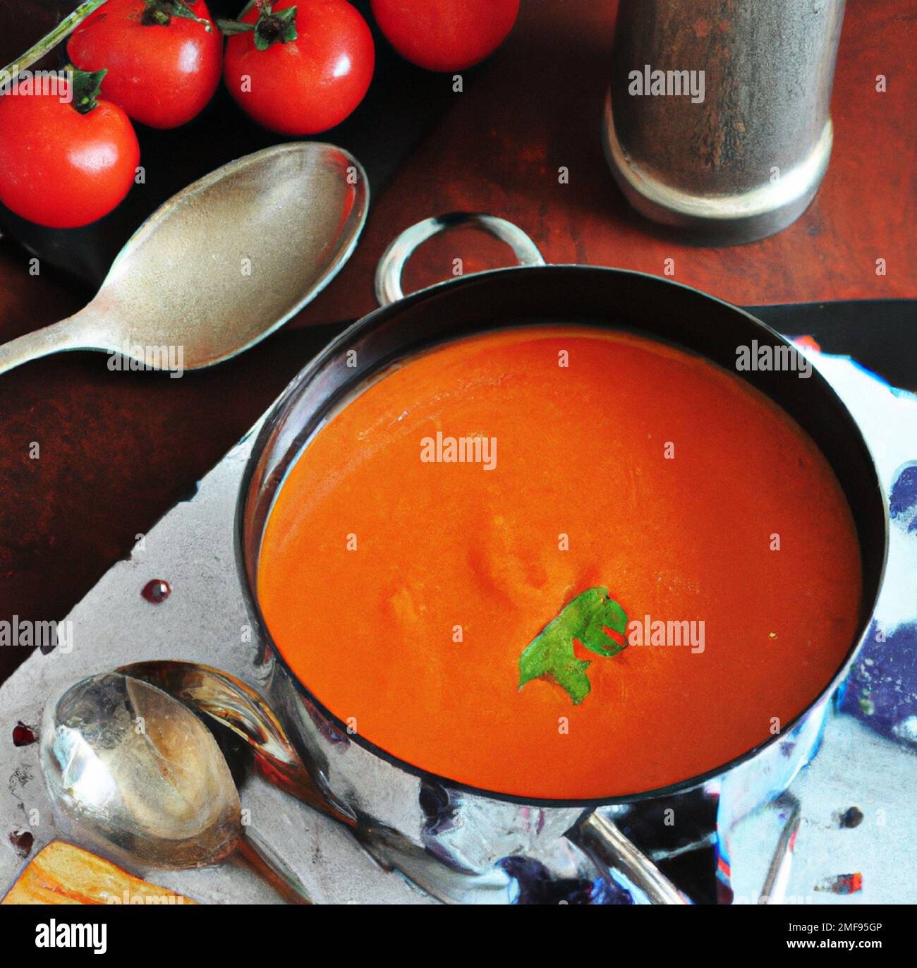 Thick creamy garlic soup hi-res stock photography and images - Alamy