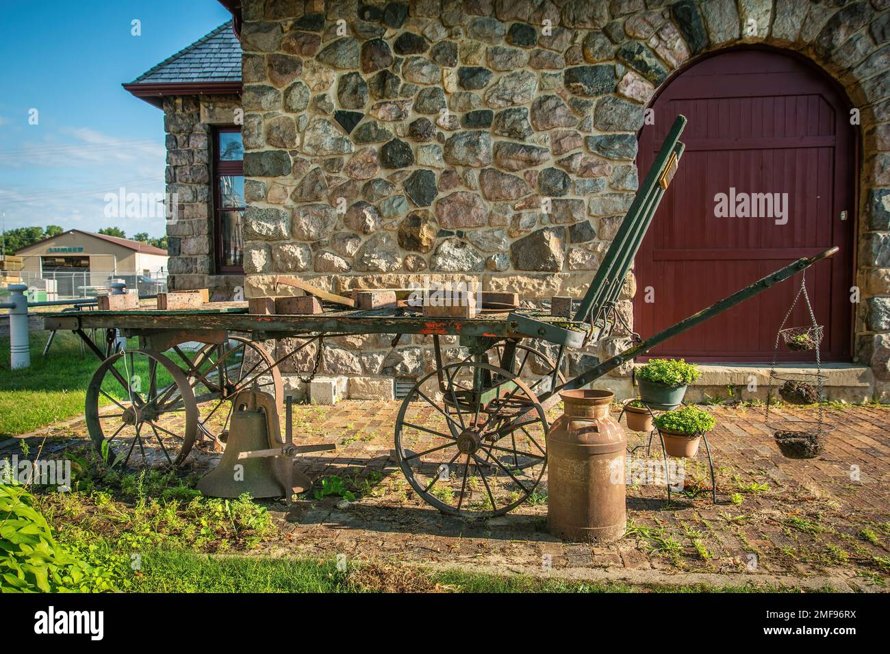 Abandon historic Standish Michigan passenger train station Stock Photo ...