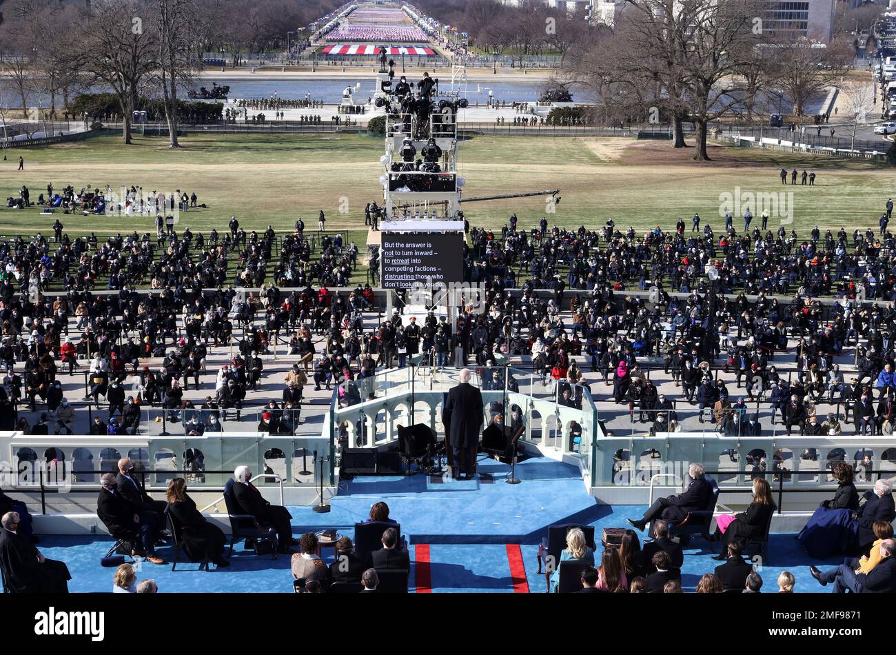President Joe Biden delivers his inaugural address during the 59th ...