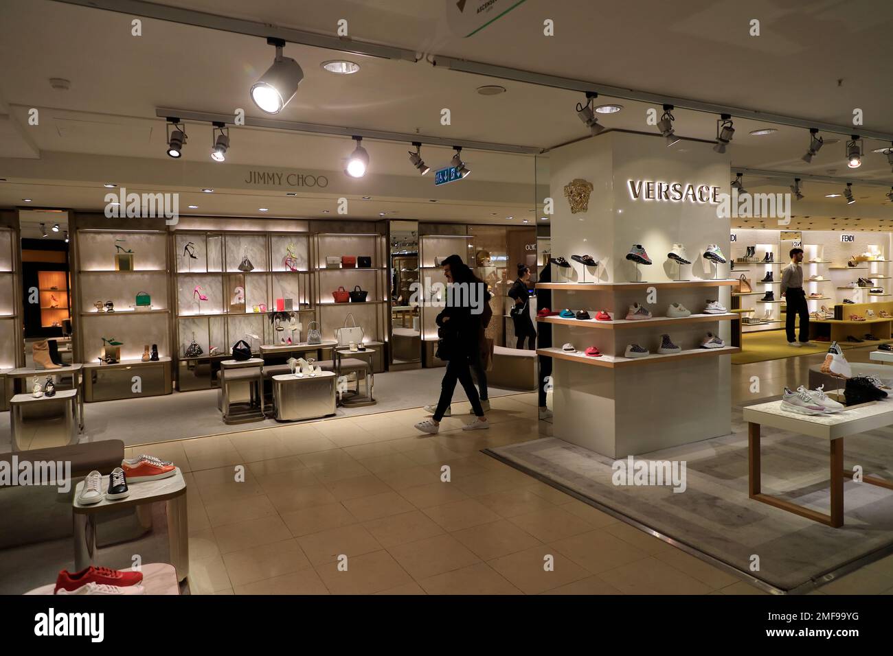 Versace store inside of Au Printemps Haussmann.Paris.France Stock Photo ...