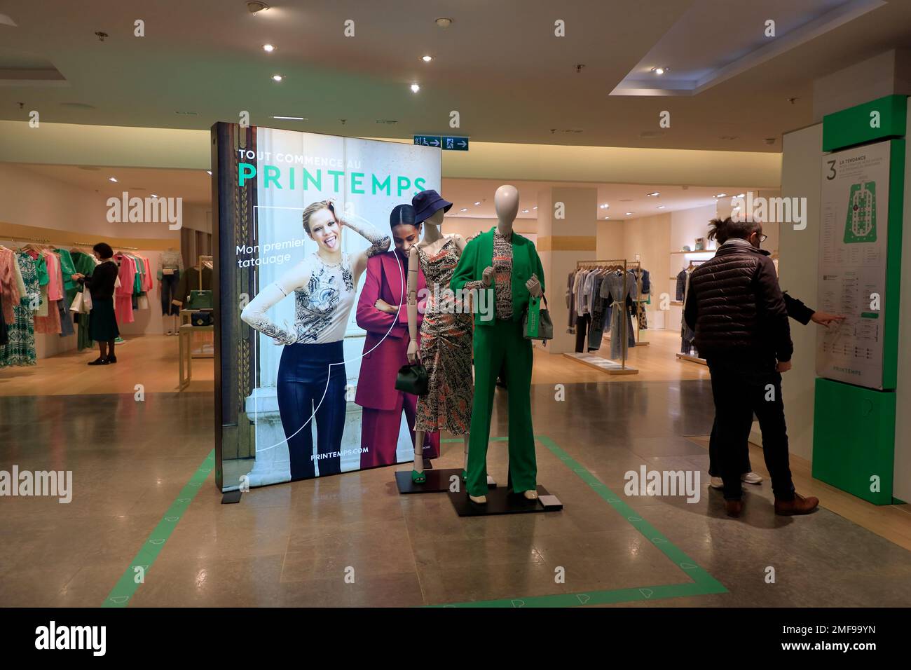 Interior view of Au Printemps Haussmann.Paris.France Stock Photo - Alamy