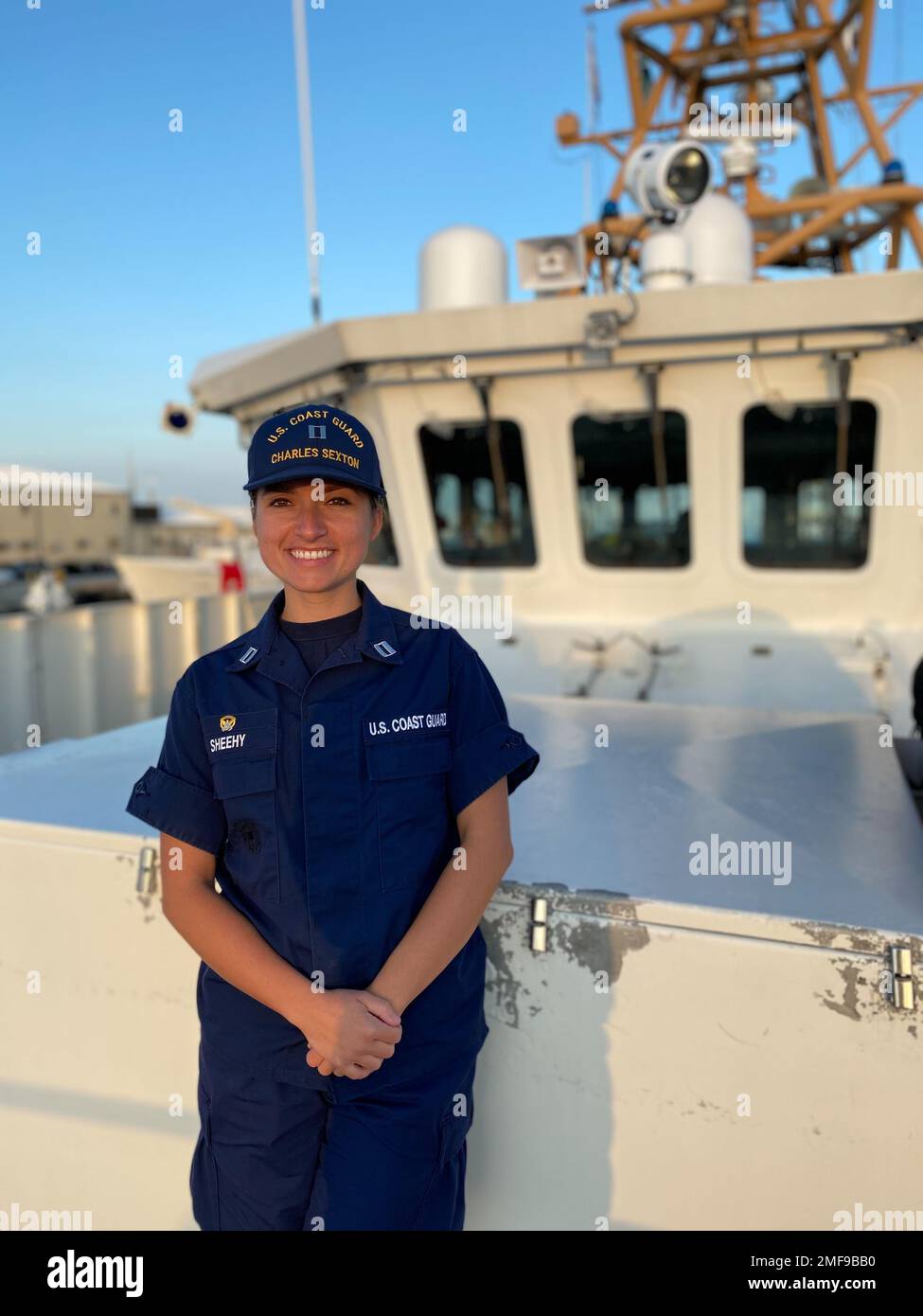 Lt. Chelsea Sheehy, commanding officer of U.S. Coast Guard Cutter ...