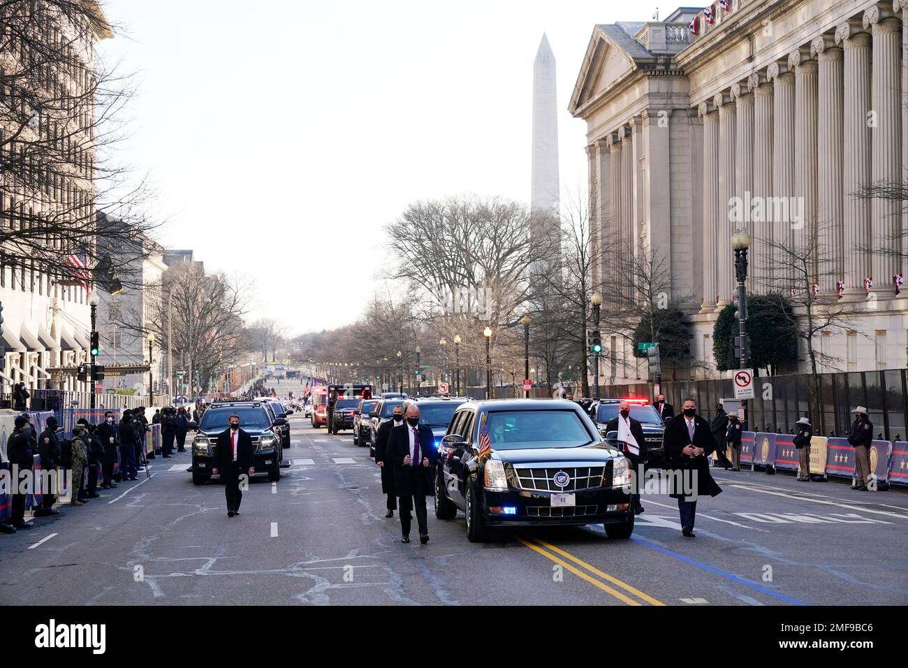 Vice President Kamala Harris, and her husband Doug Emhoff, ride during ...