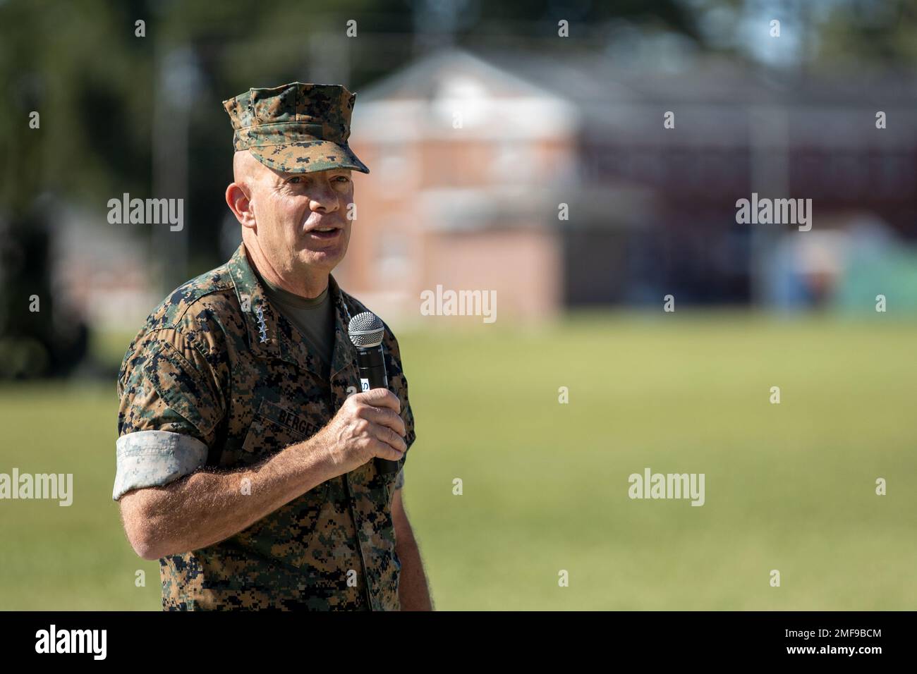 Commandant of the Marine Corps Gen. David H. Berger addresses attendees ...