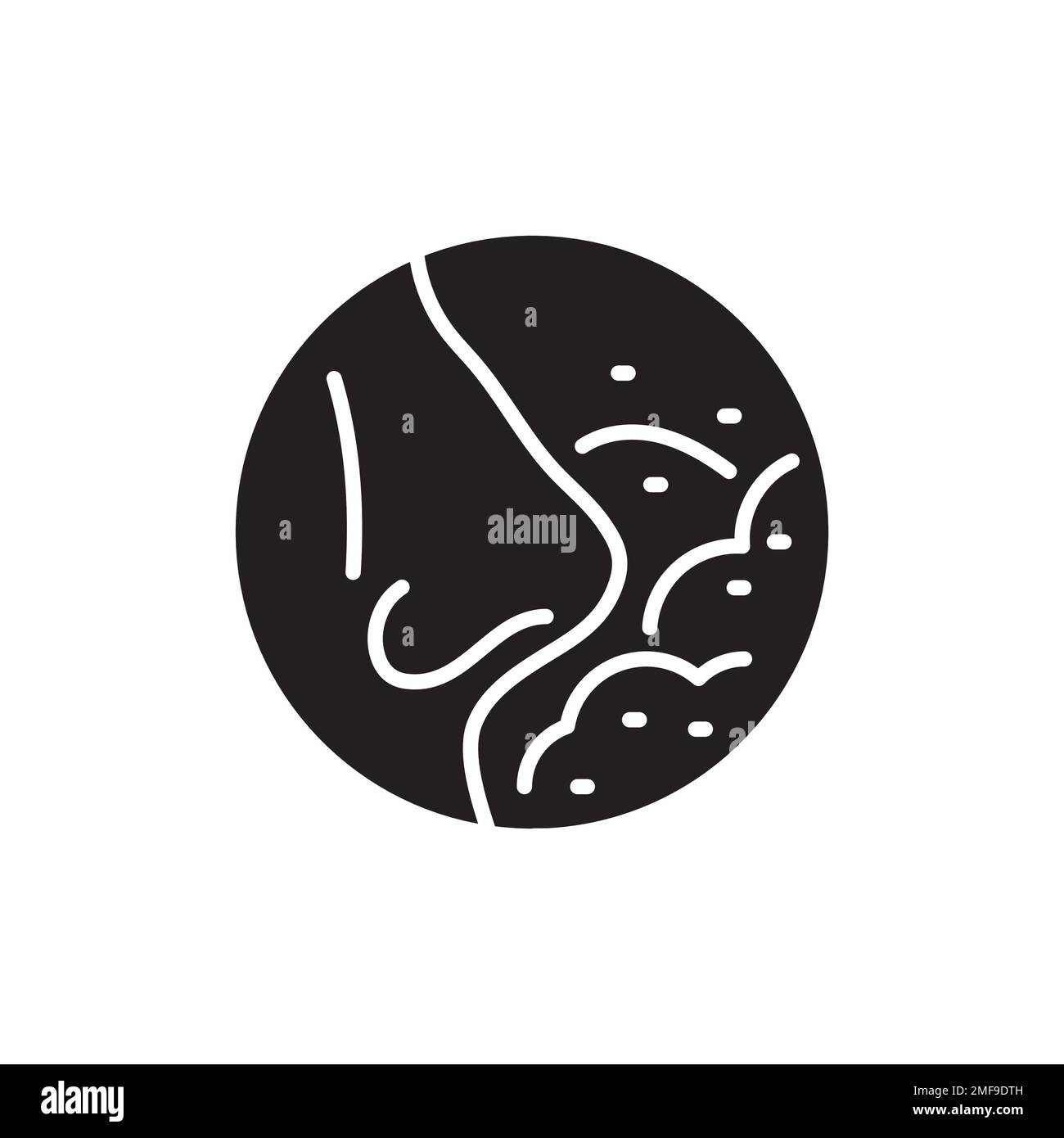 Allergy of dust color line icon. Pictogram for web page, mobile app ...