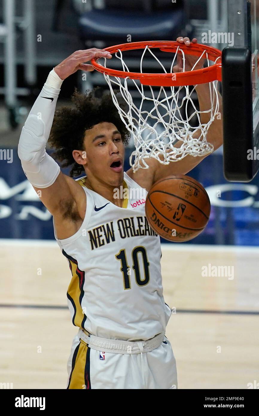 New Orleans Pelicans center Jaxson Hayes dunks against the Utah Jazz ...