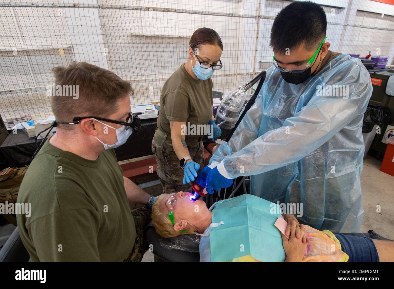 U.S. Navy Cmrd. Michael Patterson, a dentist with the Marine Corps ...