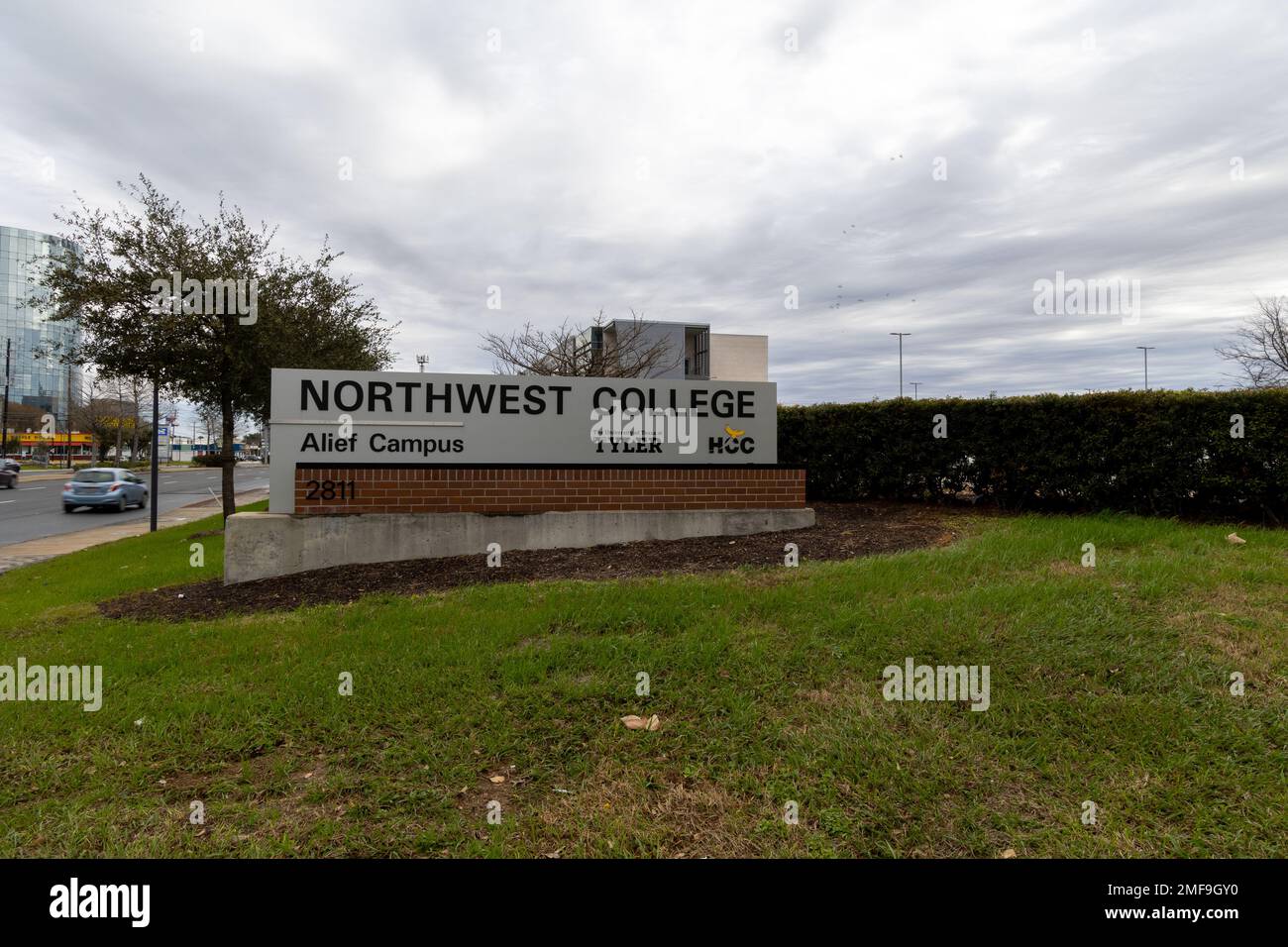 Houston Community College Alief Campus Sign Stock Photo - Alamy