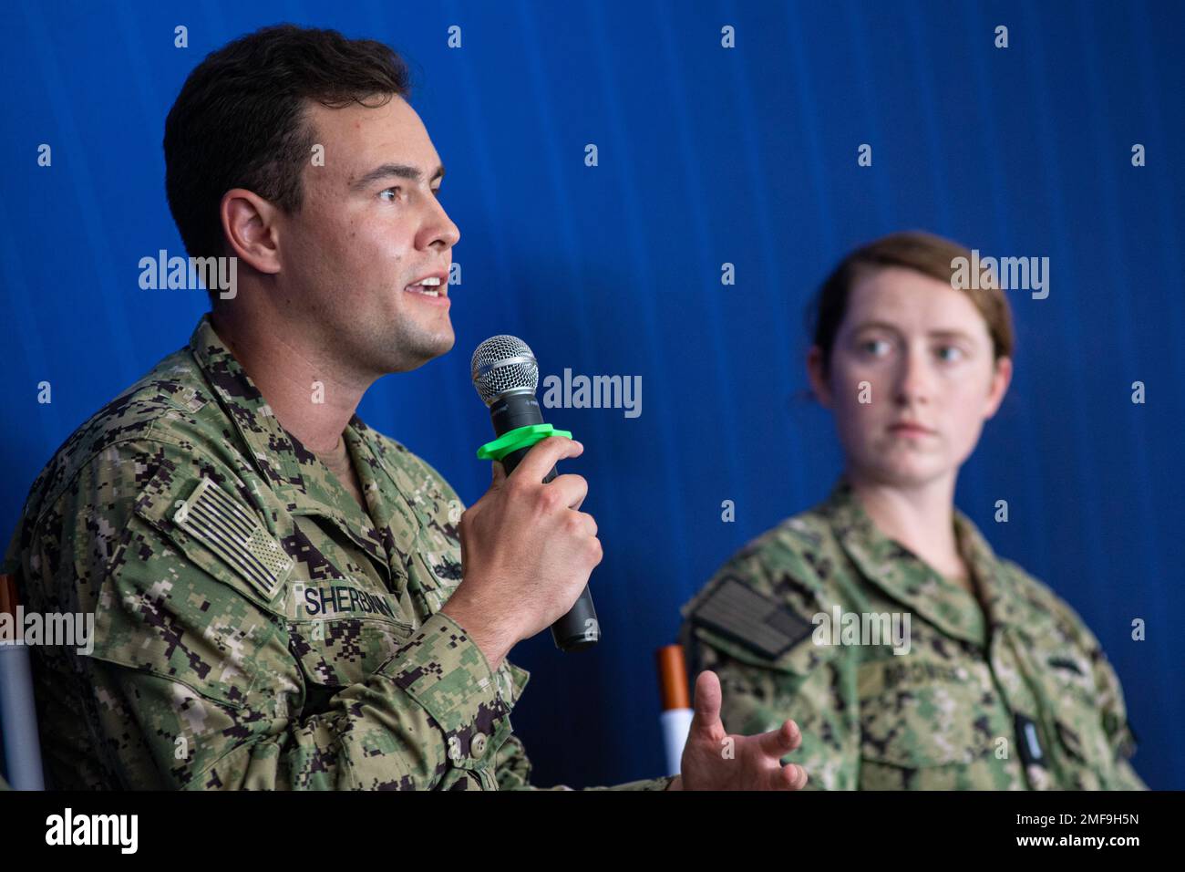 SAN DIEGO (Aug. 18, 2022) – Lt. Artem Sherbinin, assigned to the Ticonderoga-class guided ...