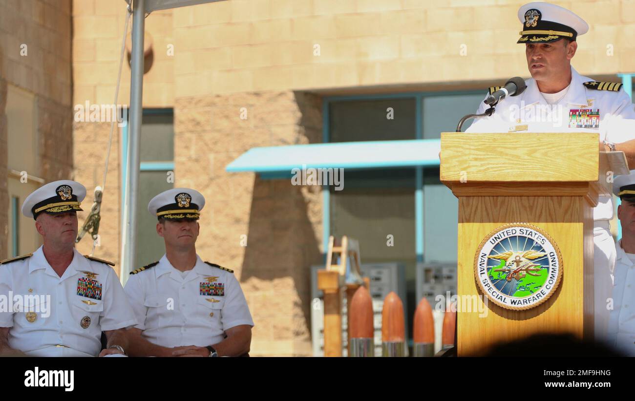 CORONADO, Calif. (Aug. 18, 2022) - Capt. Brian Drechsler, commodore ...