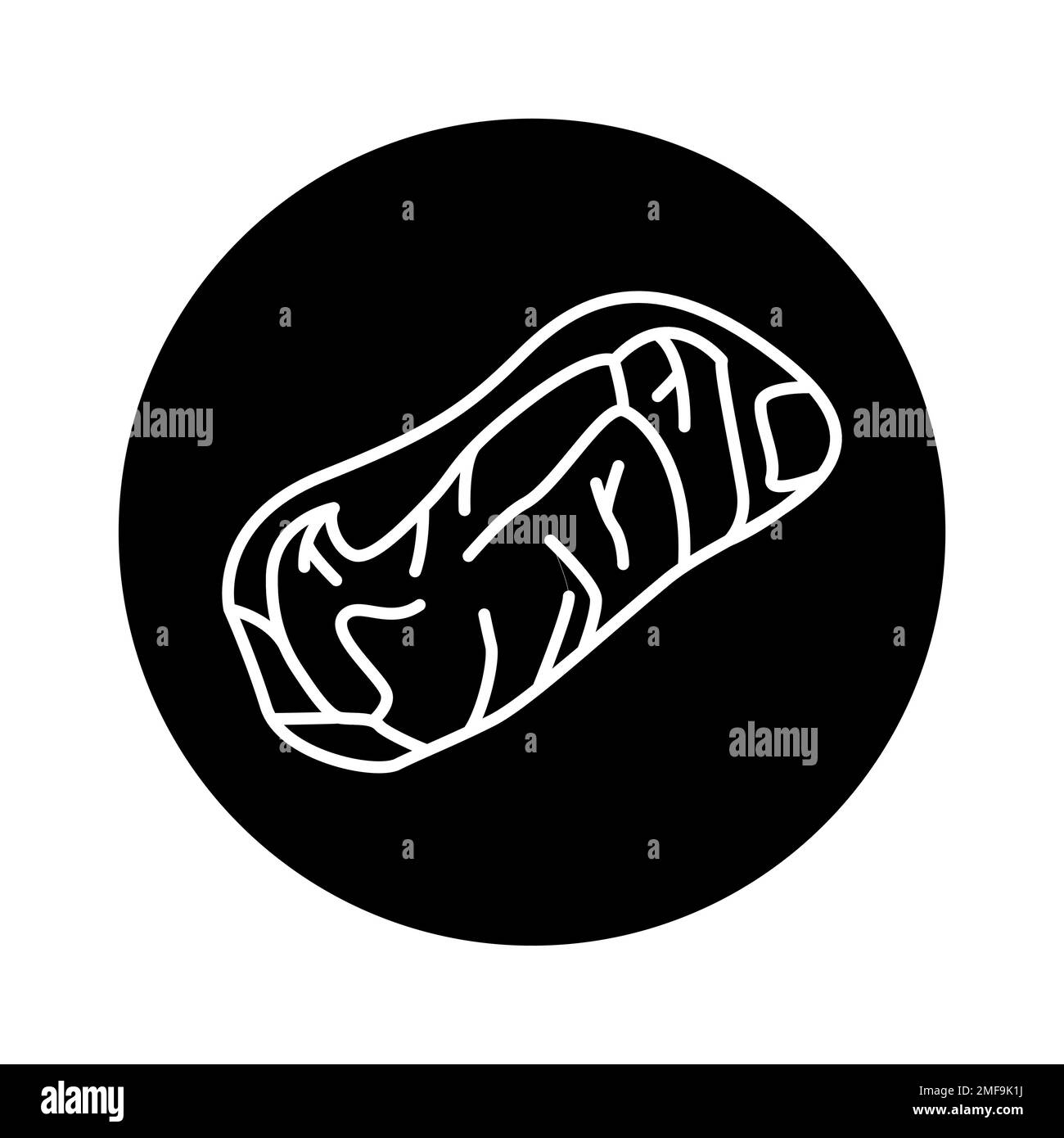 Beef striploin color line icon. Cutting meat. Pictogram for web page ...