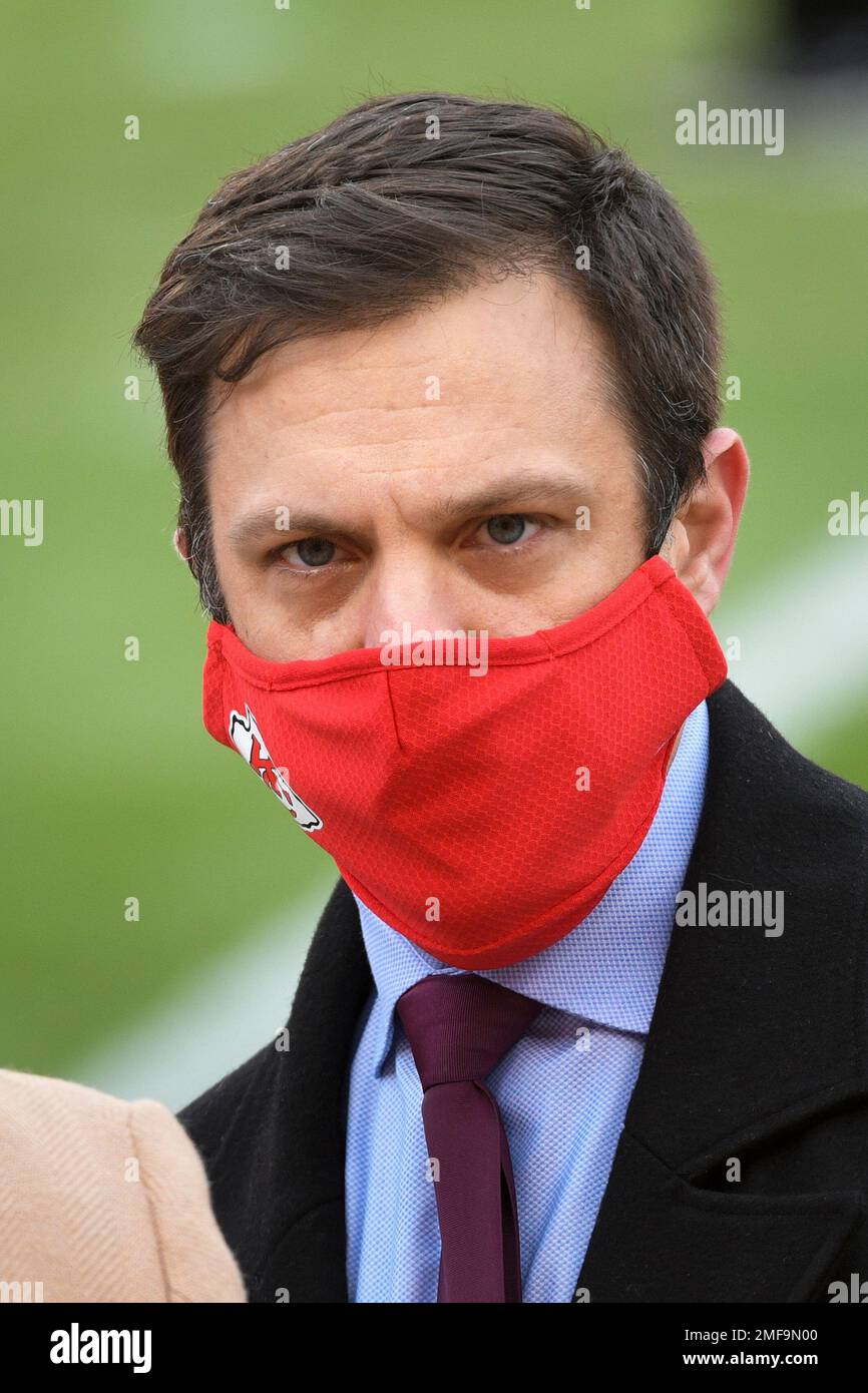 Kansas City Chiefs general manager Brett Veach on the sidelines before ...