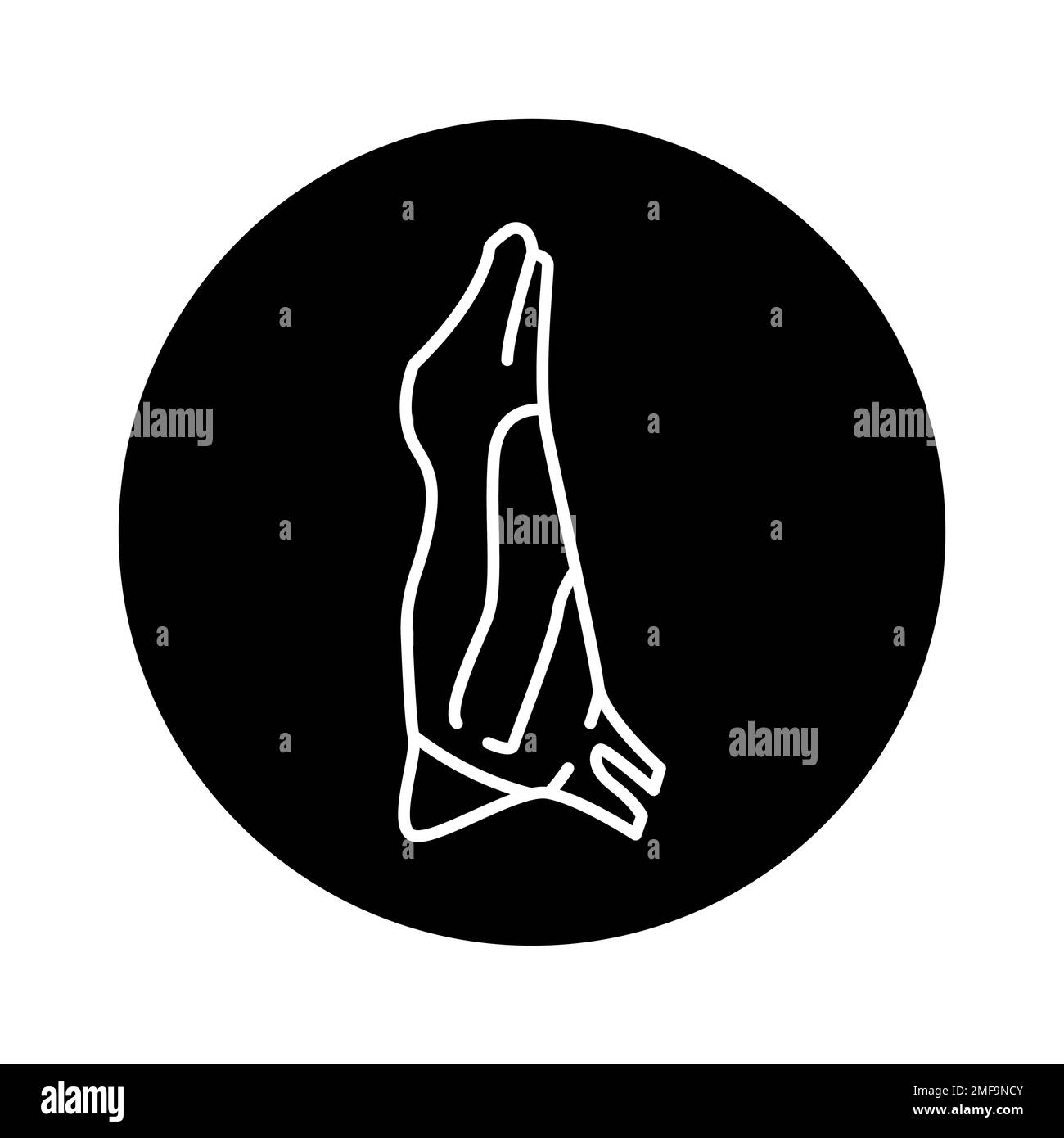 Beef carcass color line icon. Cutting meat. Pictogram for web page ...