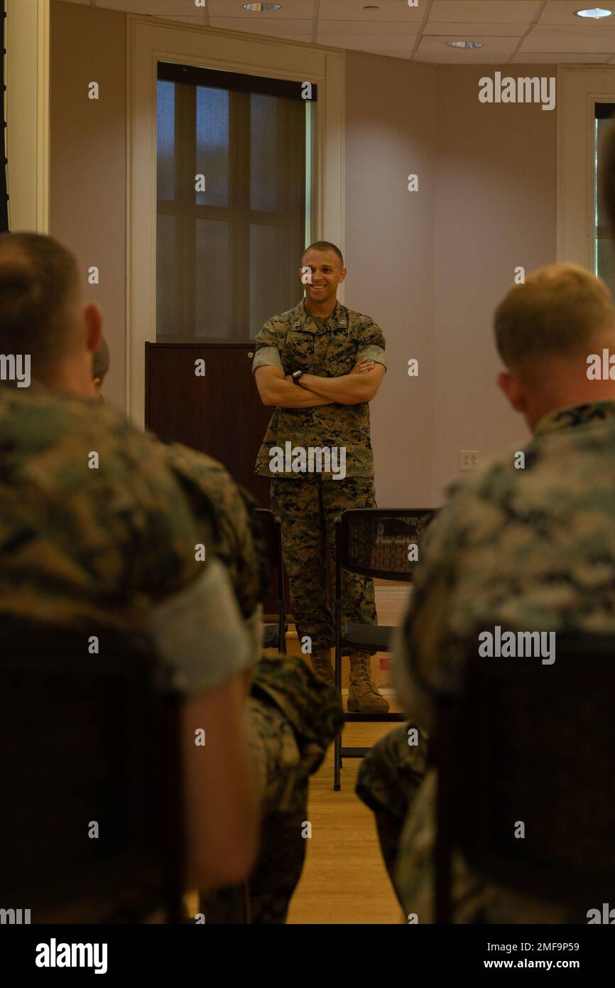 U.S. Marine Corps Capt. Dustin Marick, company ground monitor, Manpower ...
