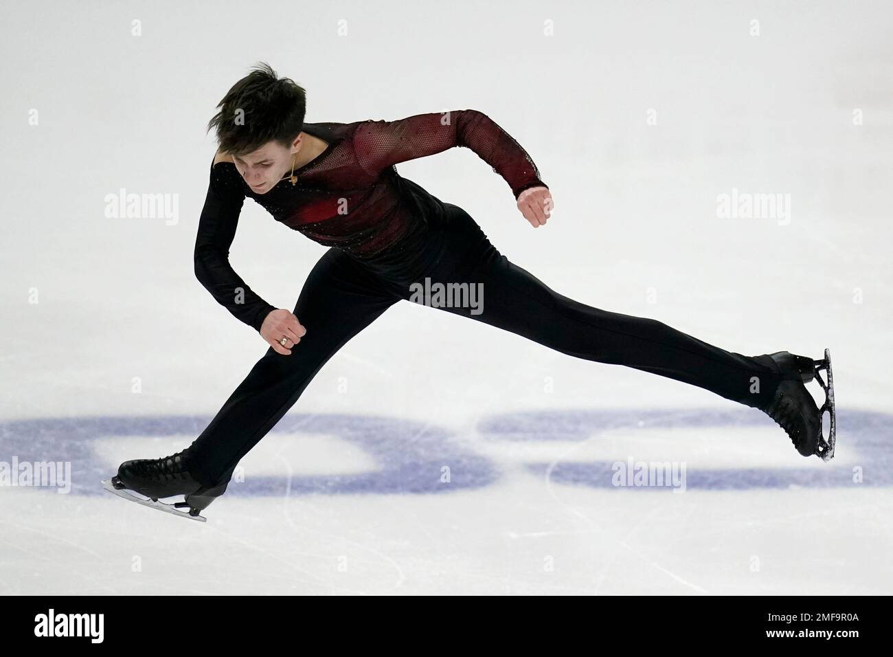 Maxim Naumov performs during the men's free skate at the U.S. Figure ...