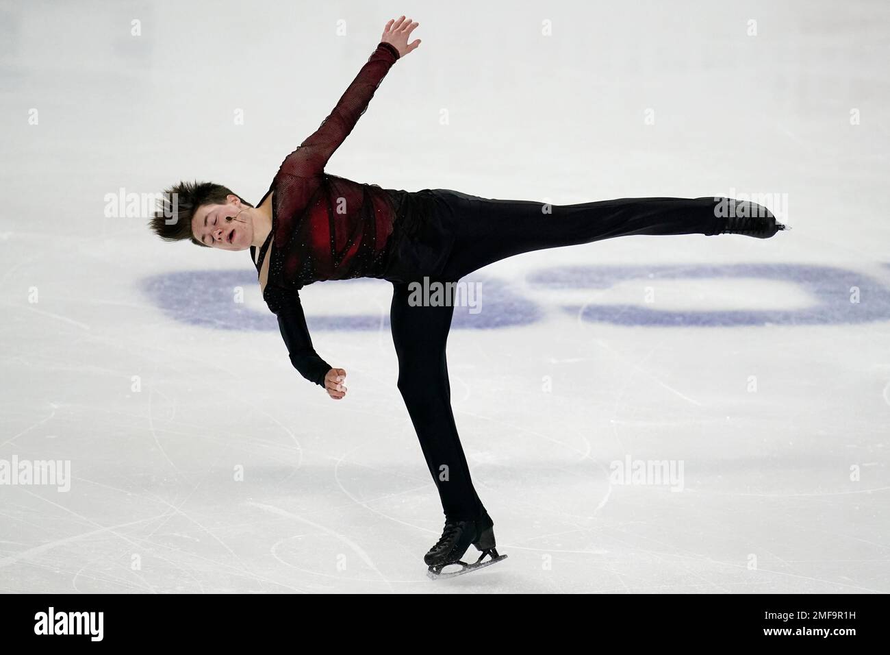 Maxim Naumov performs during the men's free skate at the U.S. Figure ...