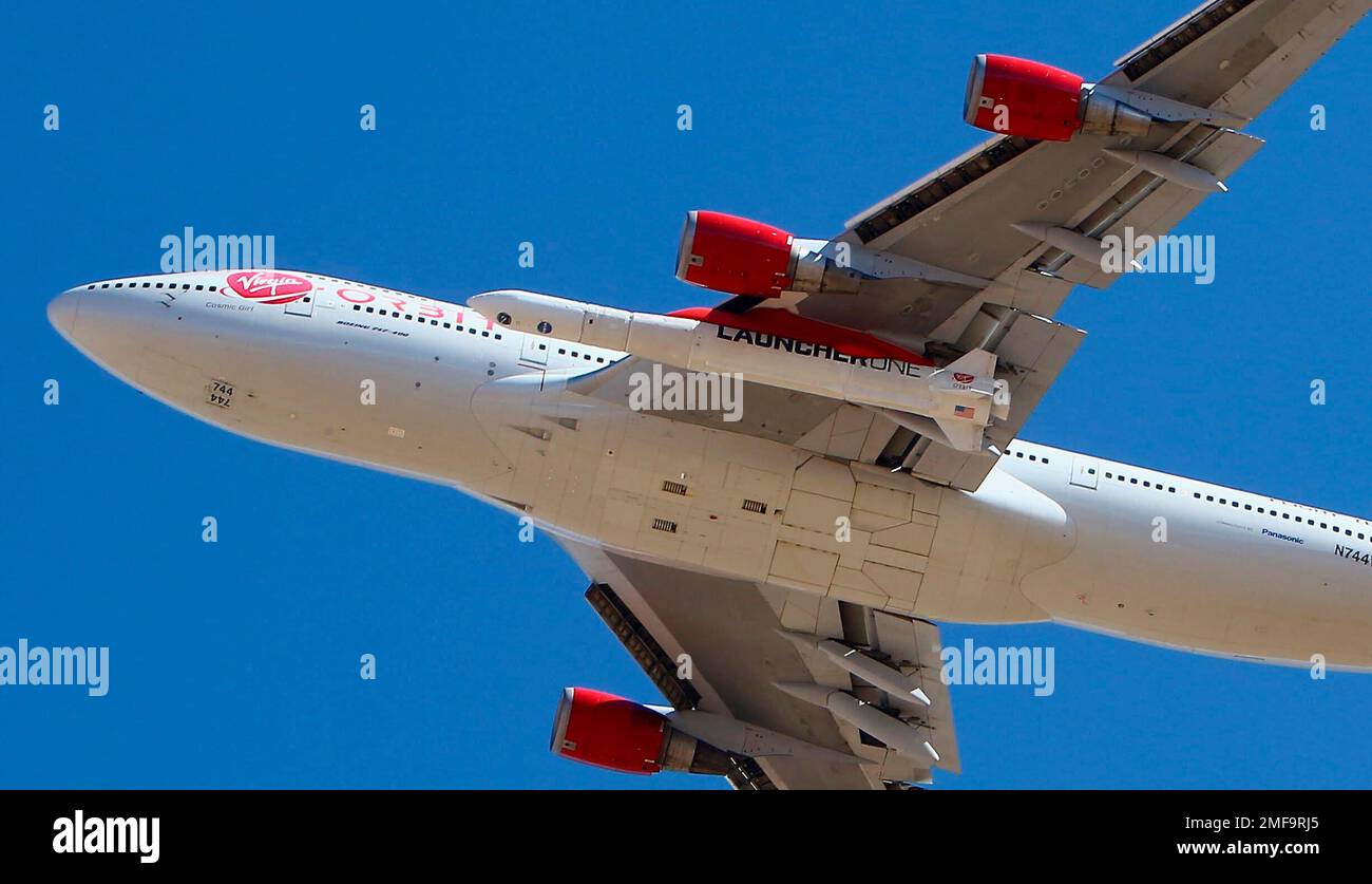 Virgin Orbit Boeing 747-400 rocket launch platform, named Cosmic Girl ...
