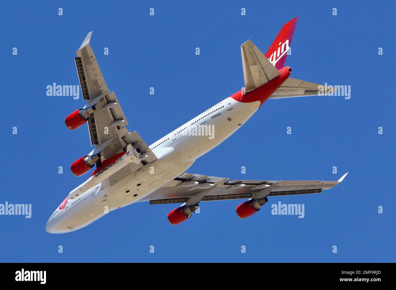 Virgin Orbit Boeing 747-400 rocket launch platform, named Cosmic Girl ...