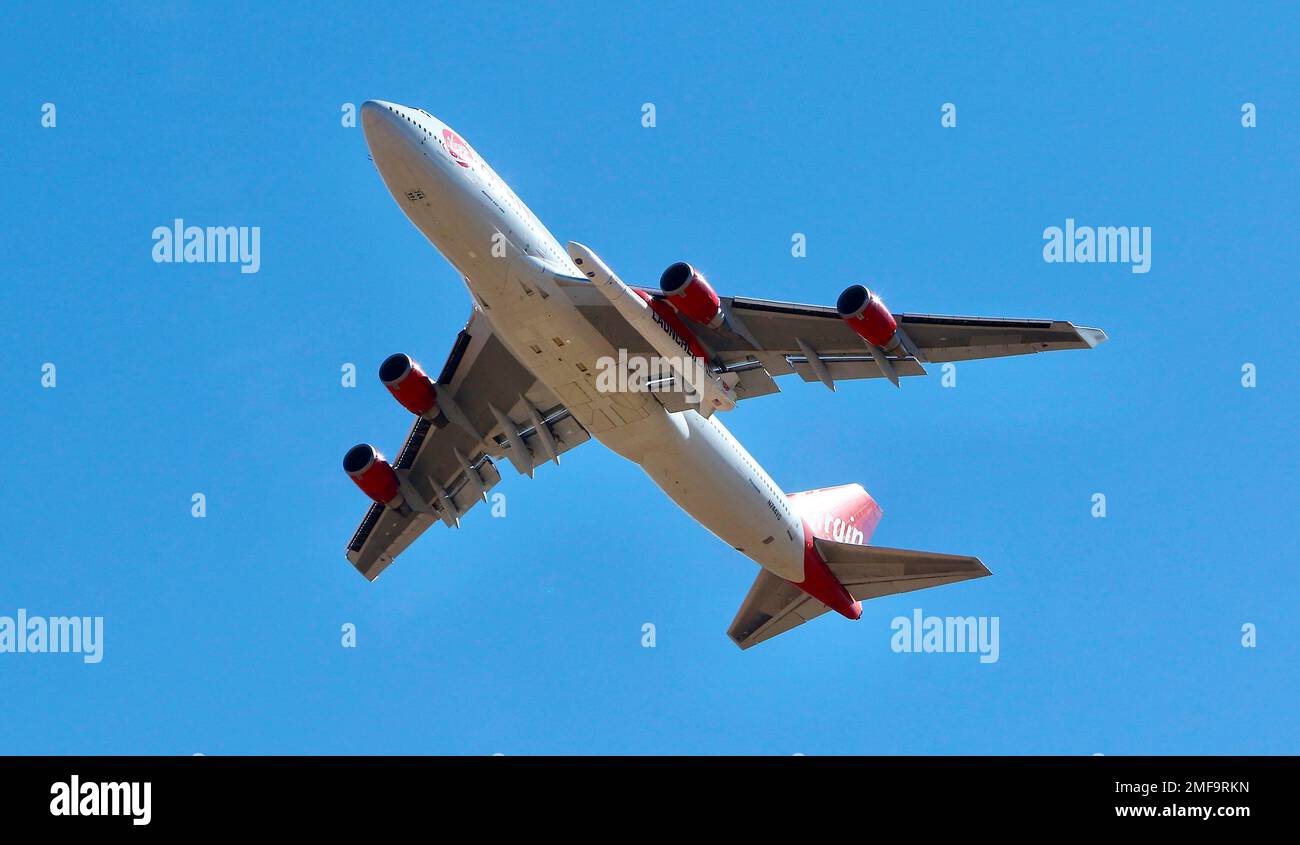 Virgin Orbit Boeing 747-400 rocket launch platform, named Cosmic Girl ...