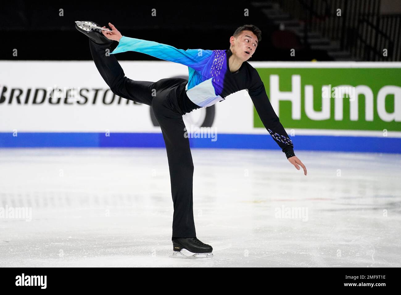 Mitchell Friess performs during the men's free skate at the U.S. Figure ...