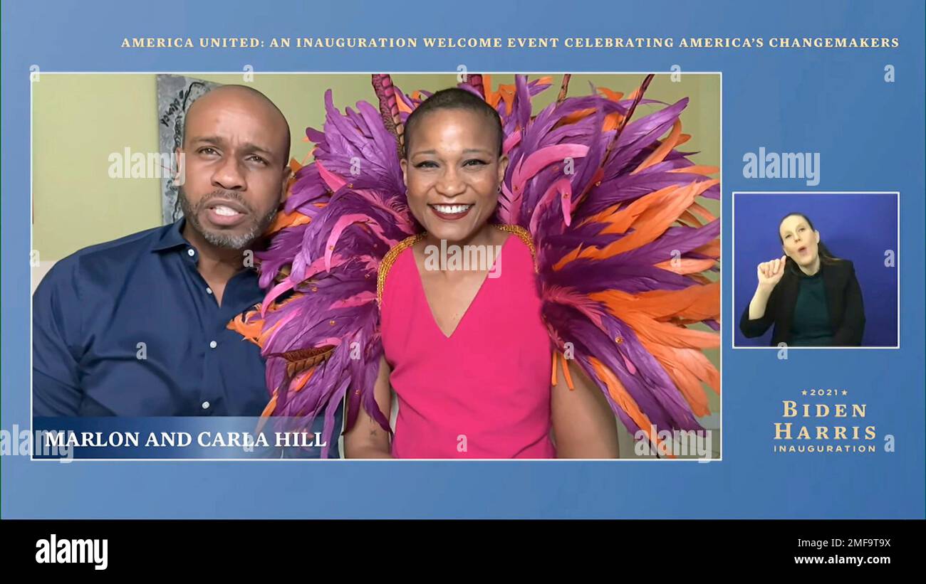 In this image from video, Marlon and Carla Hill speak during a 'America ...