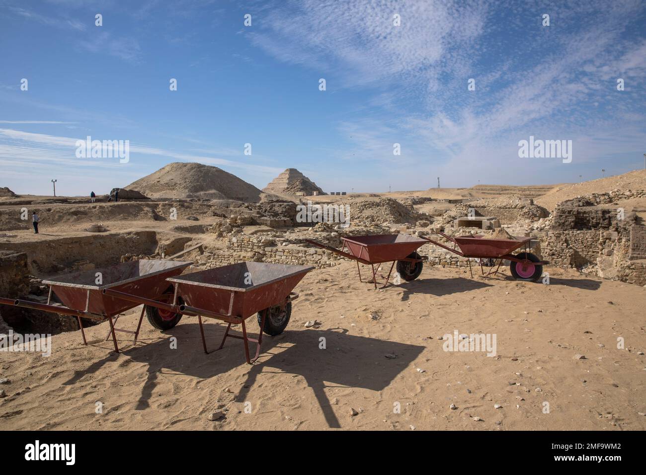 CORRECTS DAY OF WEEK TO SUNDAY -- The excavation site of the funerary ...