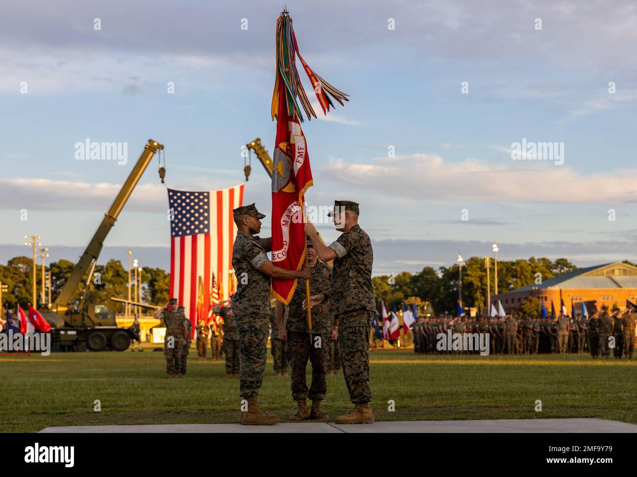 U.S. Marine Corps Maj. Gen. Francis Donovan, right, the outgoing ...