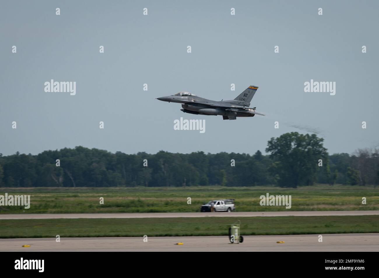 A U.S. Air Force F-16 Fighting Falcon assigned to the Air National ...