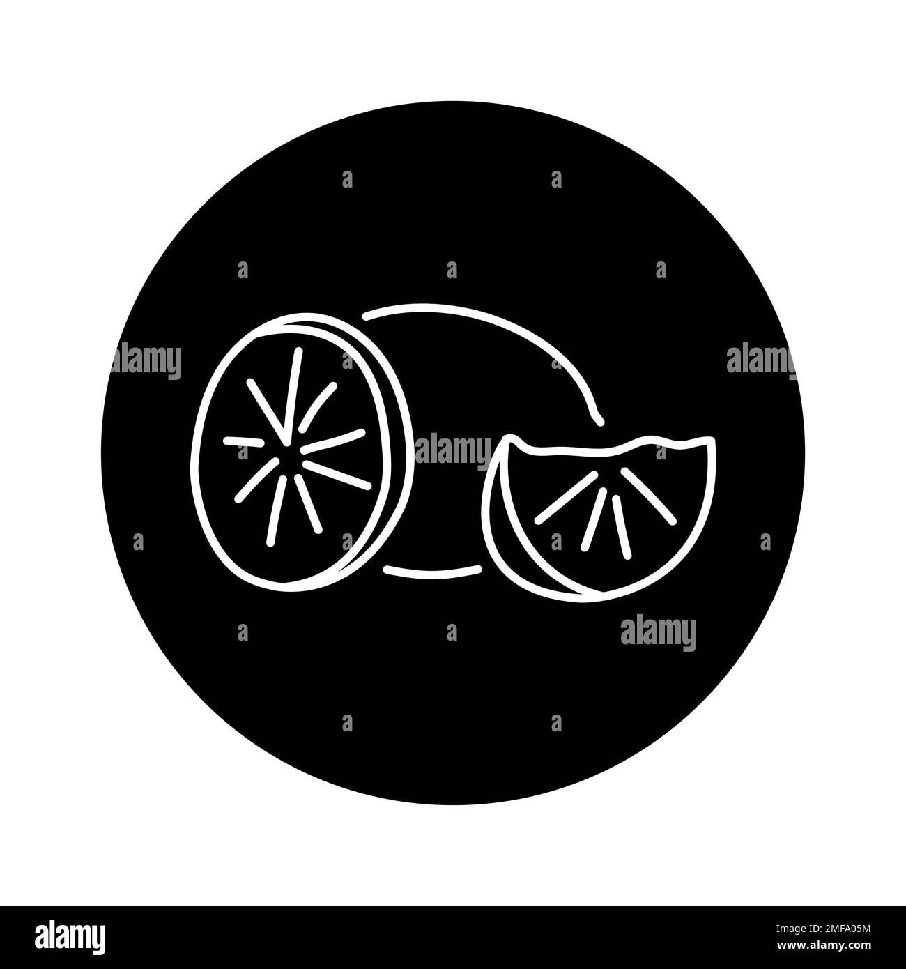 Lime and half color line icon. Pictogram for web page, mobile app ...