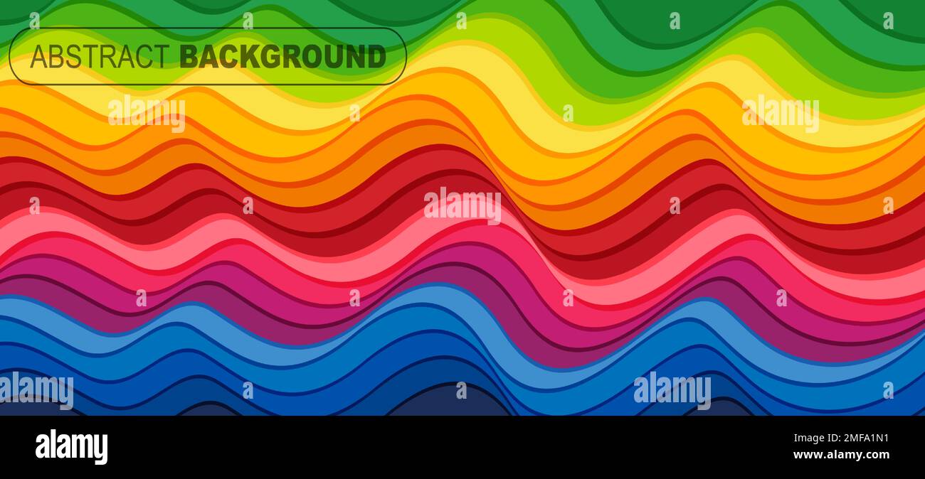 Abstract colorful rainbow lines design for your business vector ...