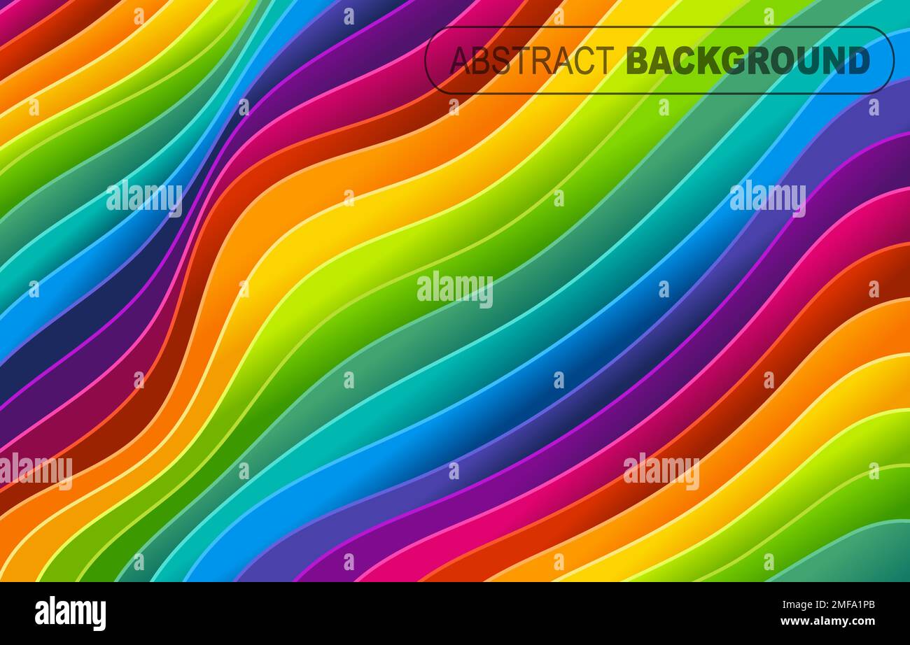Abstract colorful rainbow lines design for your business vector ...