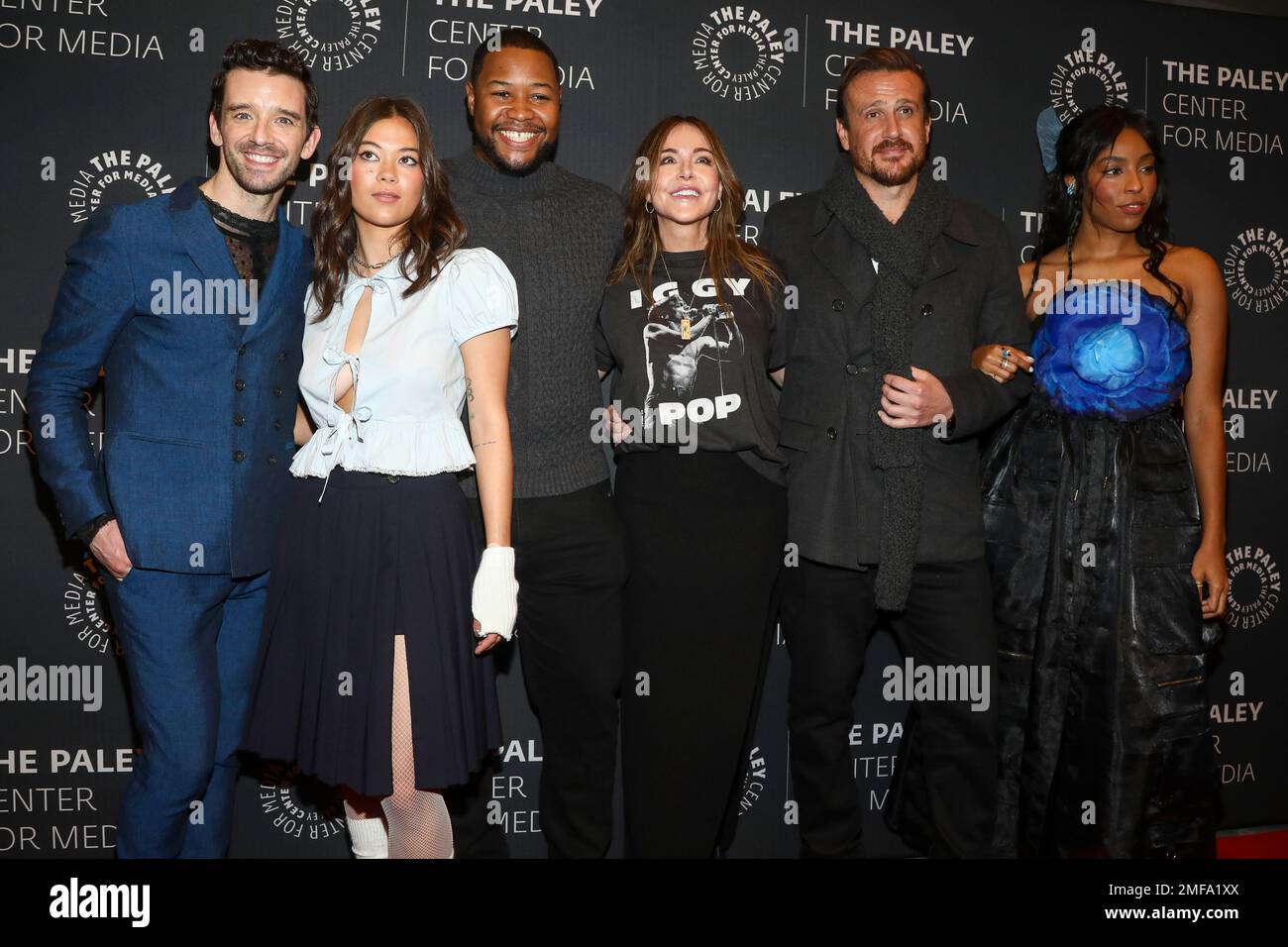 Actors Michael Urie, from left, Lukita Maxwell, Luke Tennie, Christa ...
