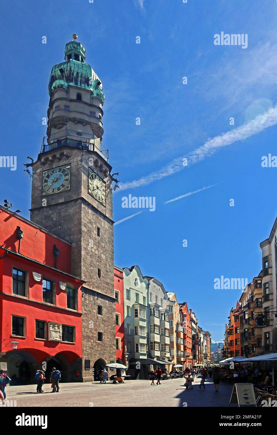 Innsbruck City Tower.(Stadtturm Stock Photo - Alamy